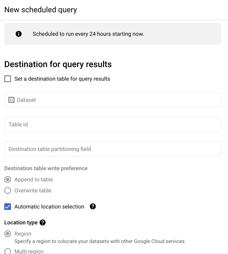 Running Sql Queries On A Schedule In Bigquery Part 1 Scheduled Queries Marquinsmith